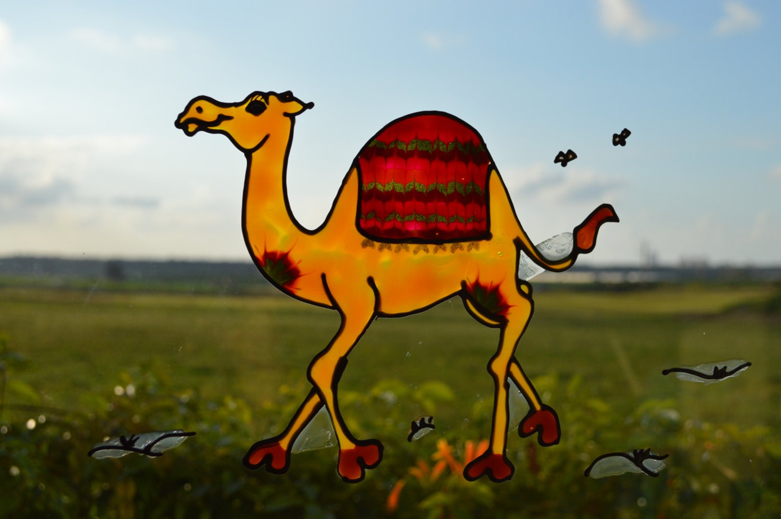 Camel Art Stained Glass Sticker Glass Door Decal Camel - Etsy