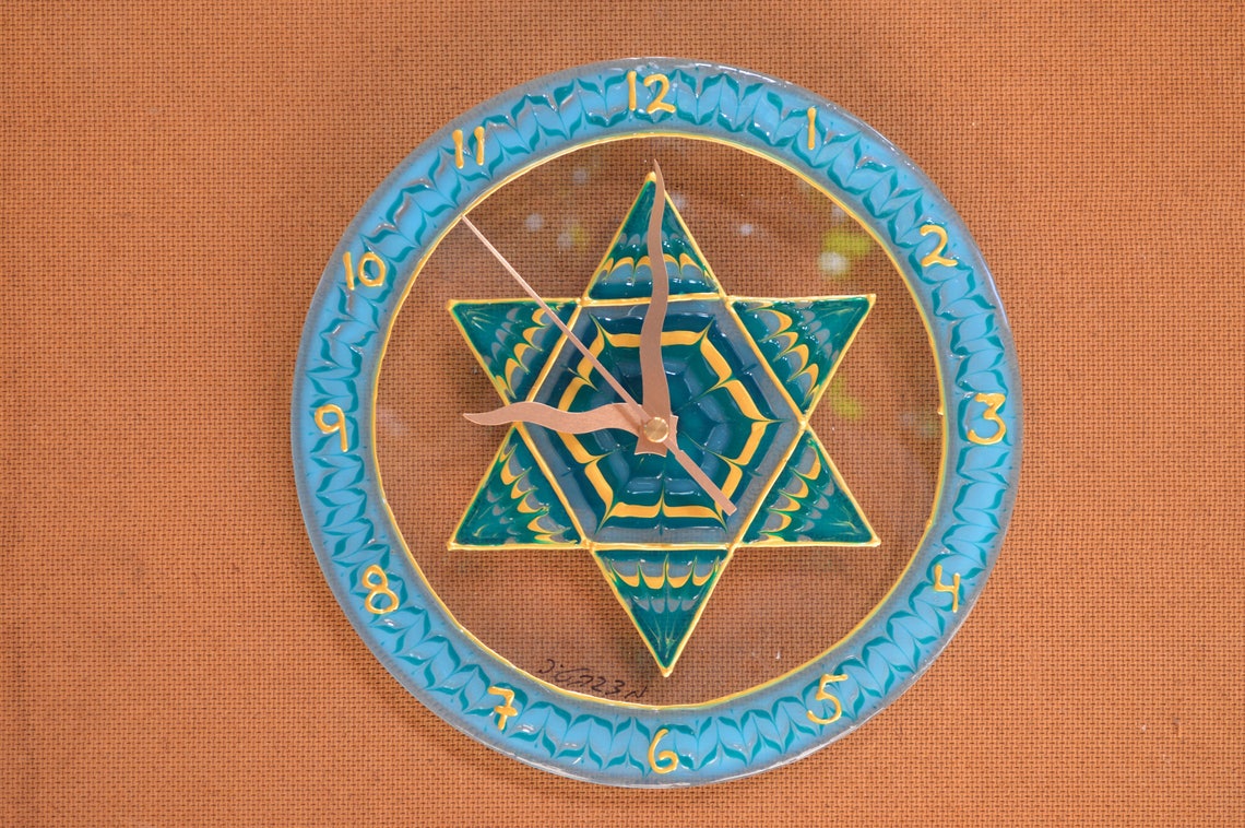 Wall Clock David Star Bat Mitzvah gift Bar Mitzvah gift | Etsy