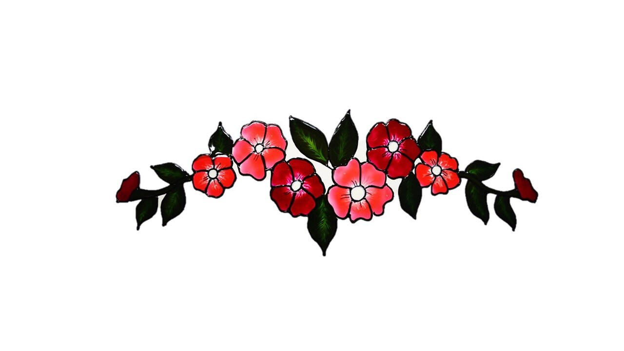 Glass Door Decal Flower Stickers Floral Decor Faux Stained - Etsy