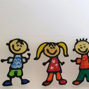 Kids Children Window Decals Funny Window Decoration Boys | Etsy