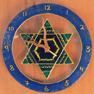 Star of David Wall Clock Magen David Bar Mitzvah / Bat - Etsy