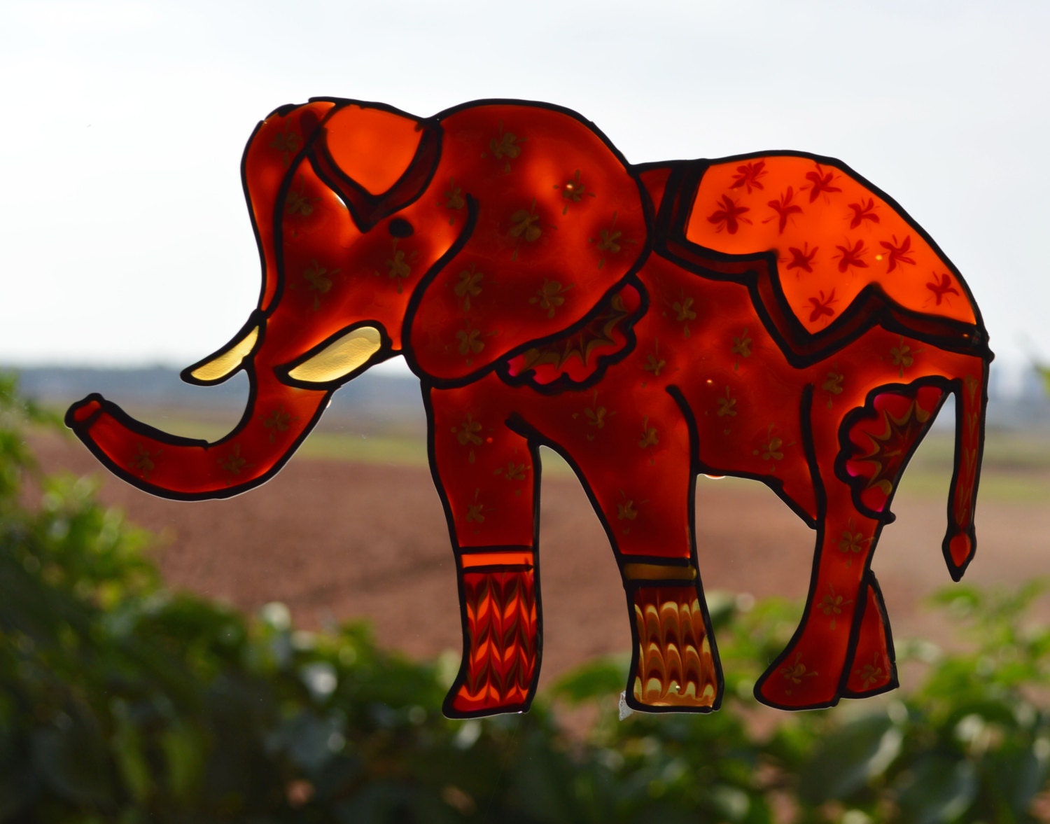 Indian elephant window decals unique elephant decals mother | Etsy