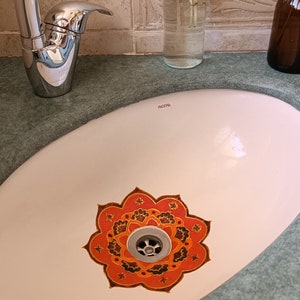 Sink Mandala Decal, Bathroom Art, Bath Sticker, Self-adhesive Sink ...