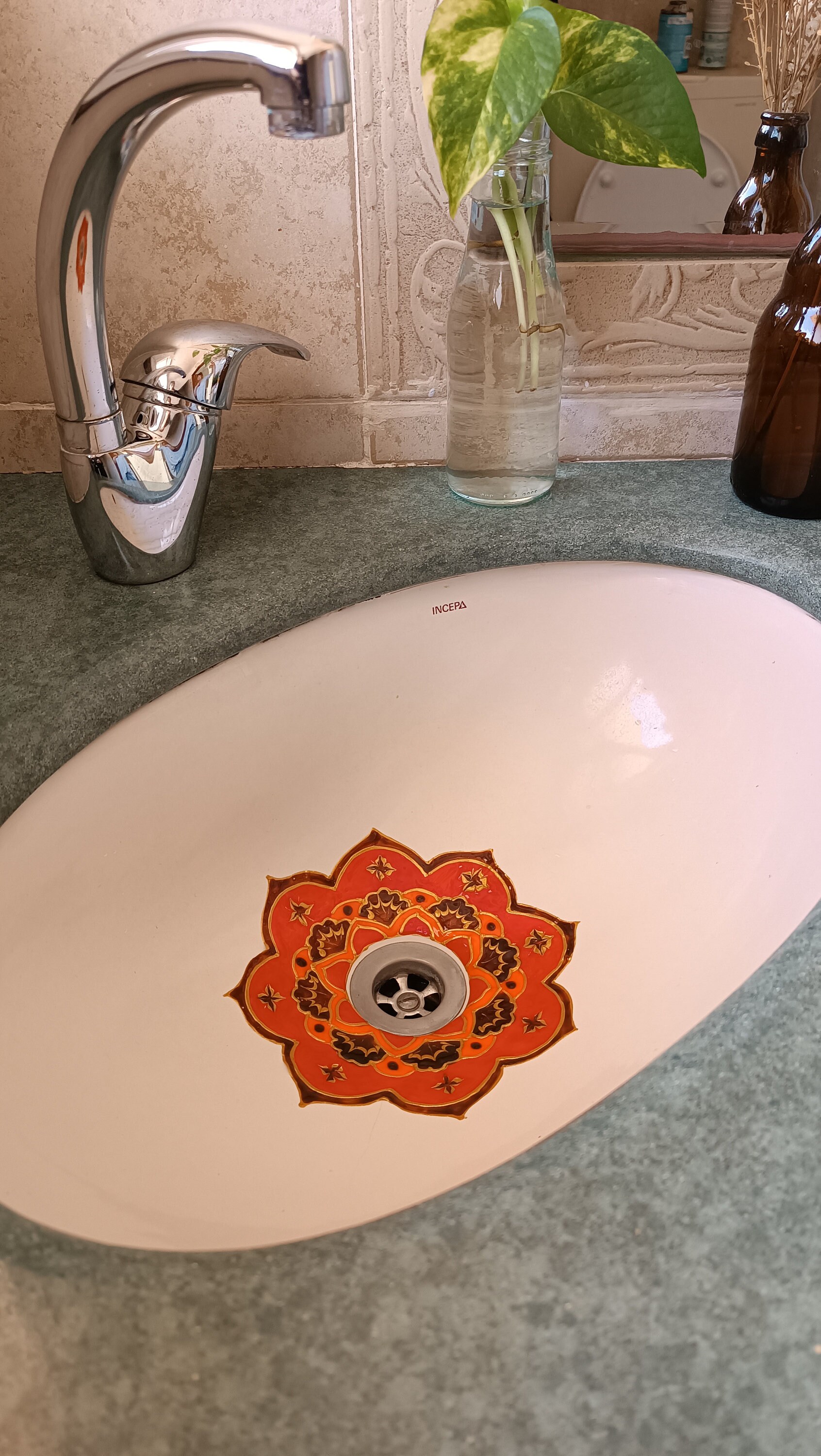 Sink Mandala Decal, Bathroom Art, Bath Sticker, Self-adhesive Sink ...