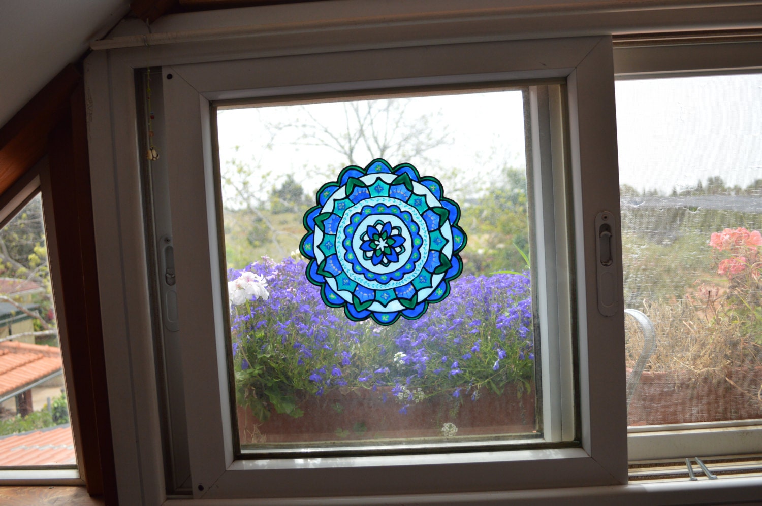 Window Art Mandala Decal Window Sun Catcher Spiritual Gift | Etsy