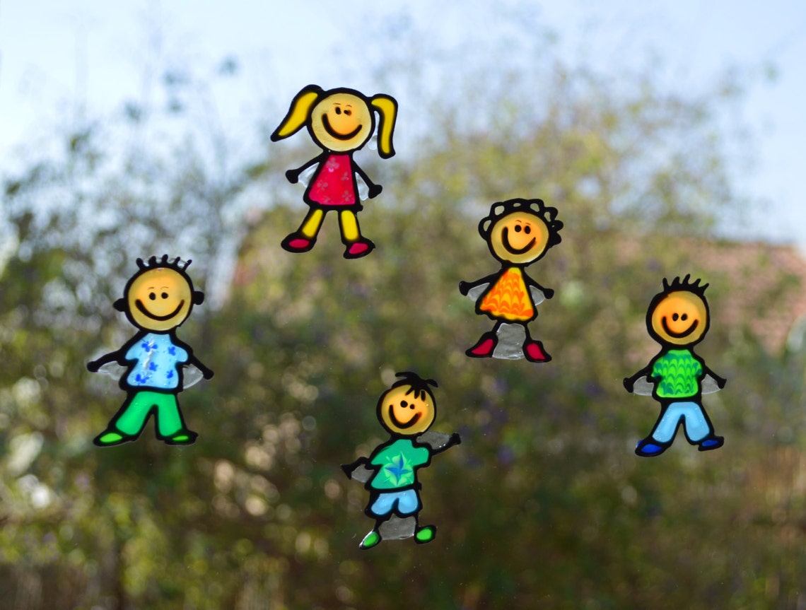 Kids Children Window Decals Funny Window Decoration Boys | Etsy