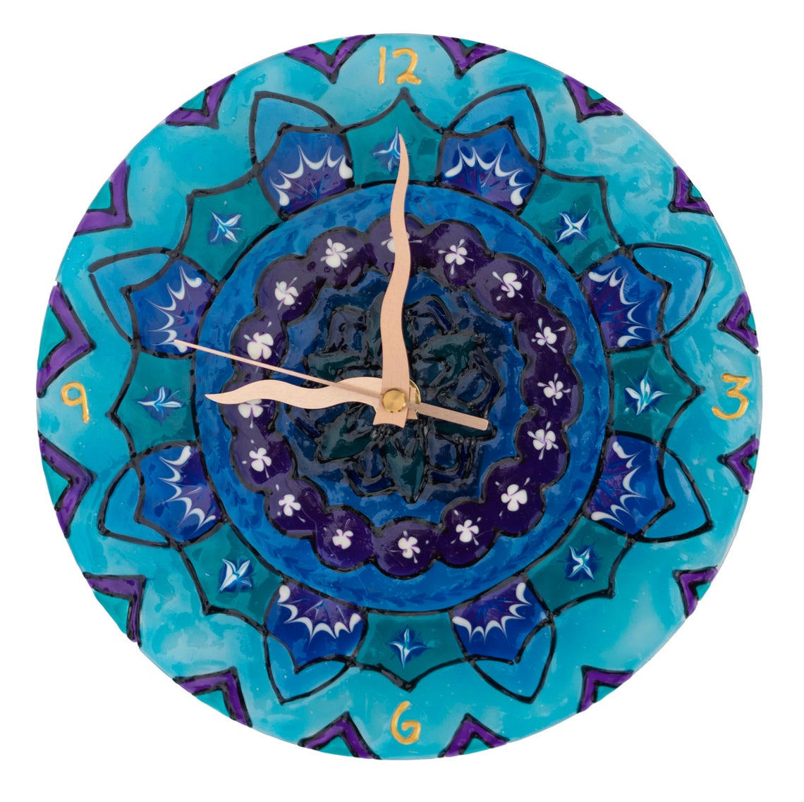 Mandala Wall Clock Round Wall Clock Unique Wall Clock in | Etsy