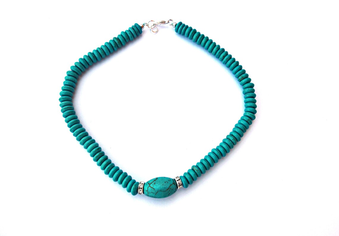 Turquoise choker necklace Turquoise jewelry Turquoise | Etsy