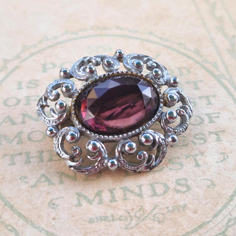 Purple Brooch Filigree - Etsy UK