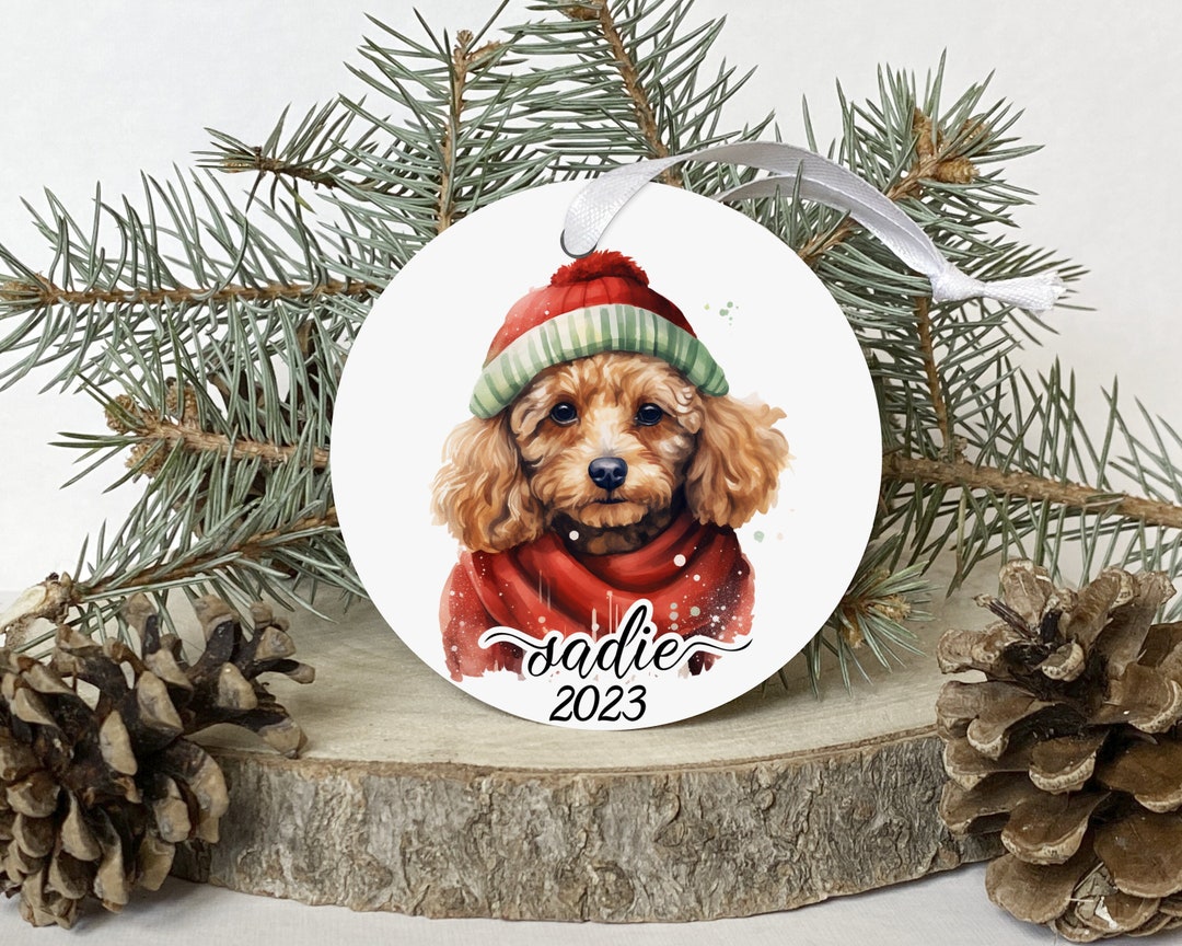 Poodle Christmas Ornament, Personalized Christmas Tree Ornament for ...