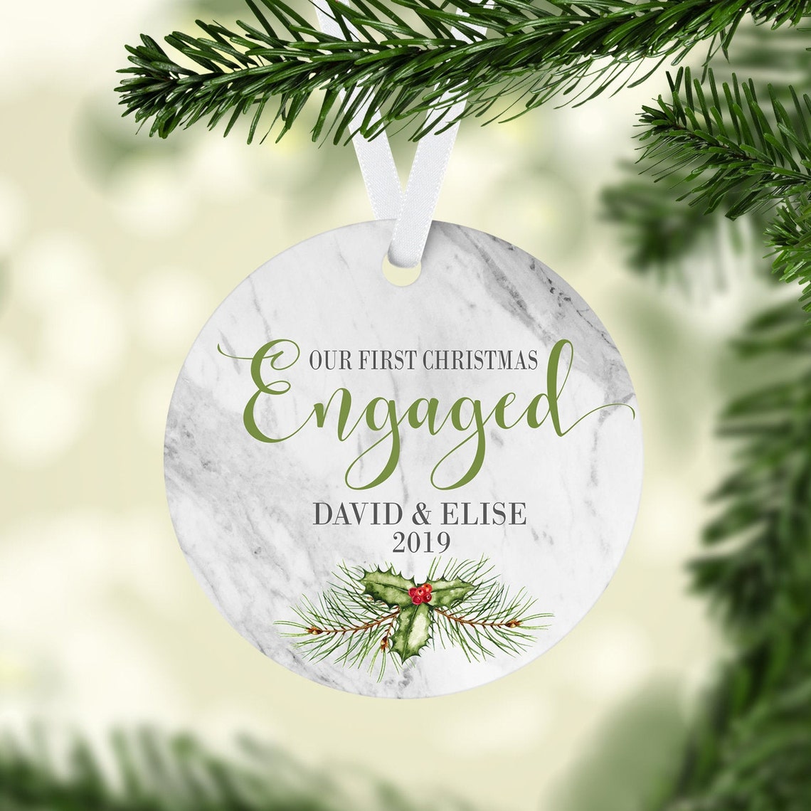 First Christmas Engaged First Christmas Engagement Gift - Etsy