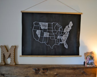 Map wall decor | Etsy