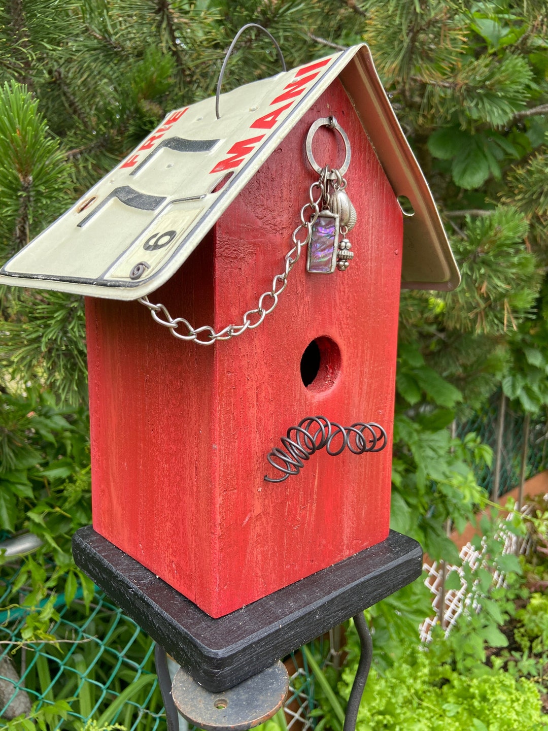 Handmade License Plate Bird House #4312 - Etsy