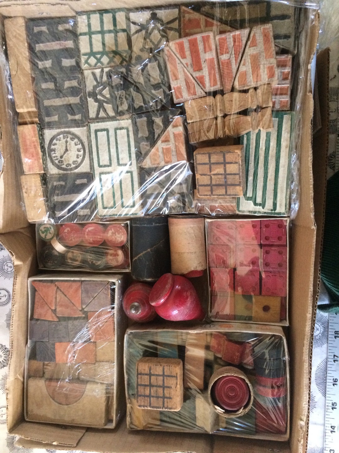 Antique Building Block Assortment - Etsy UK