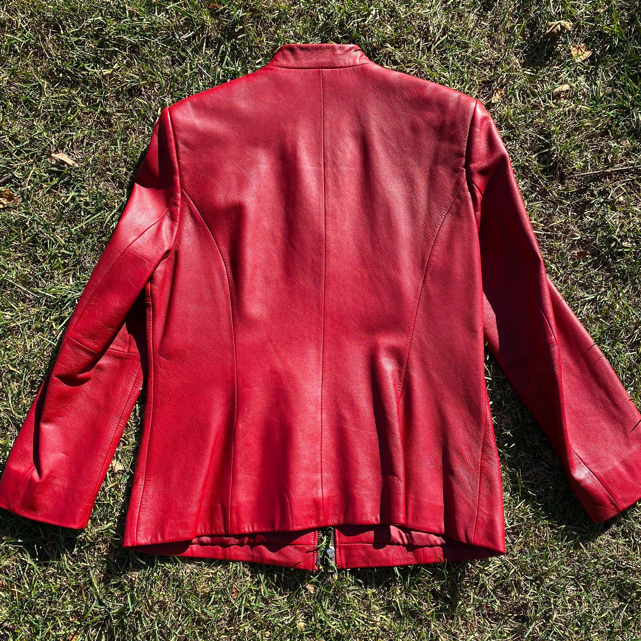 Vintage Valentine Red Leather Jacket - Etsy