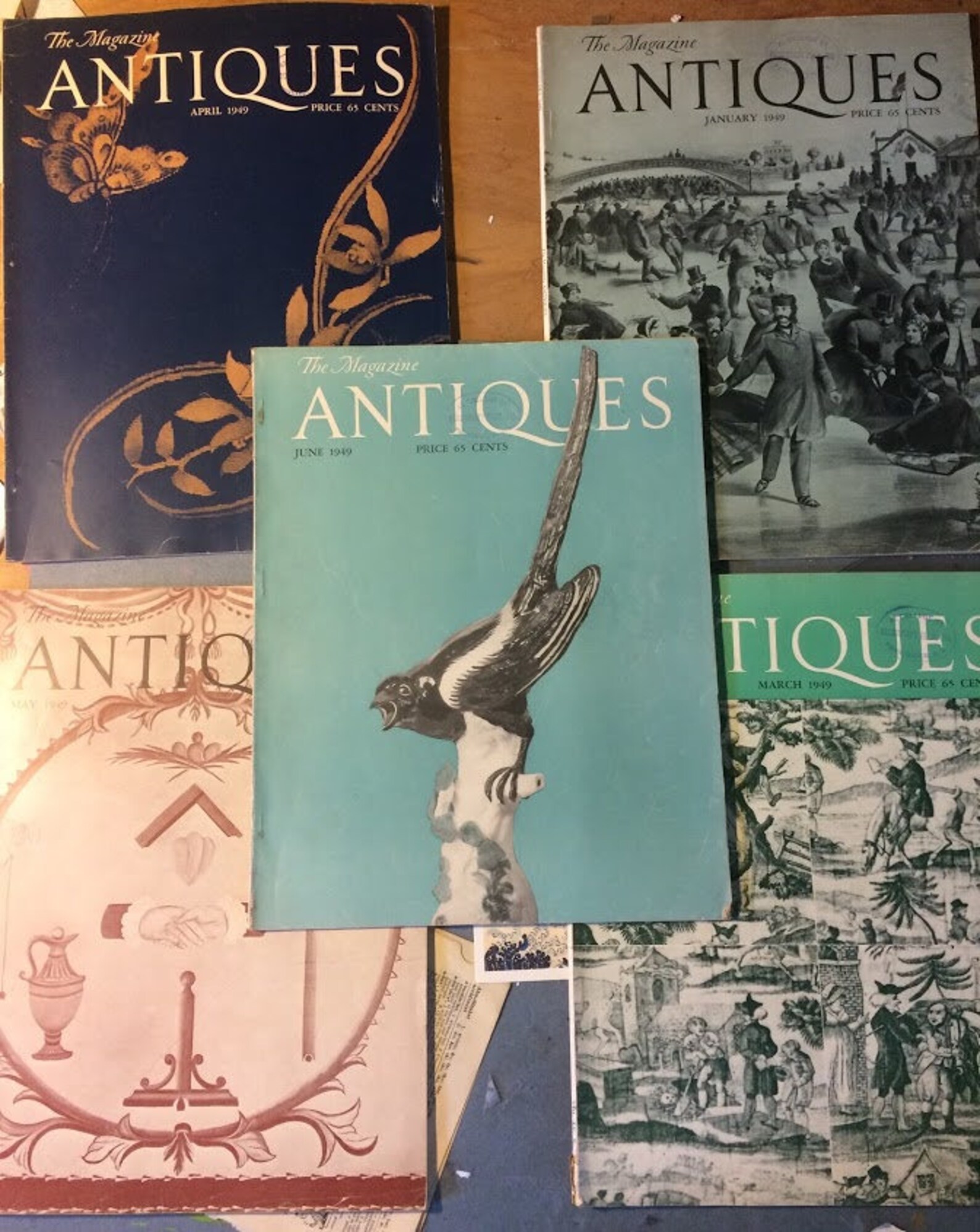Antiques Magazine, 5 Issues From 1949 - Etsy