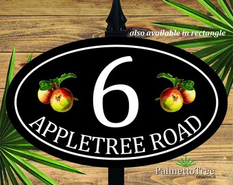 Address Sign Magnolia Themed With Stake - Etsy