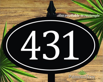 House Numbers Sign With Stakes , Driveway Address Sign, Address Sign ...
