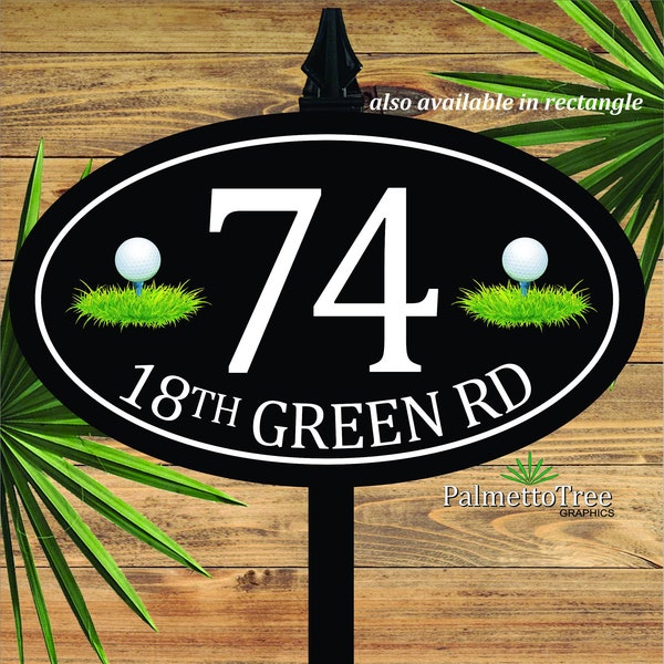 Golf Address Signs - Etsy