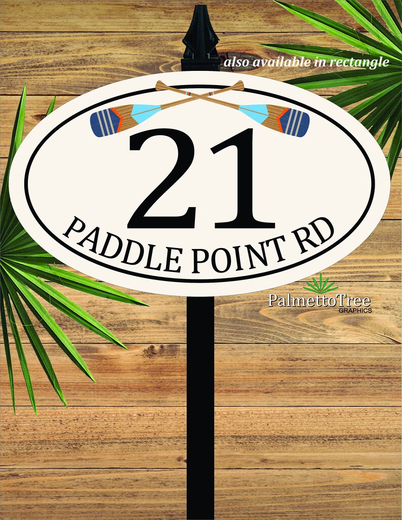 Address Sign Boat Oar Themed With Stake - Etsy