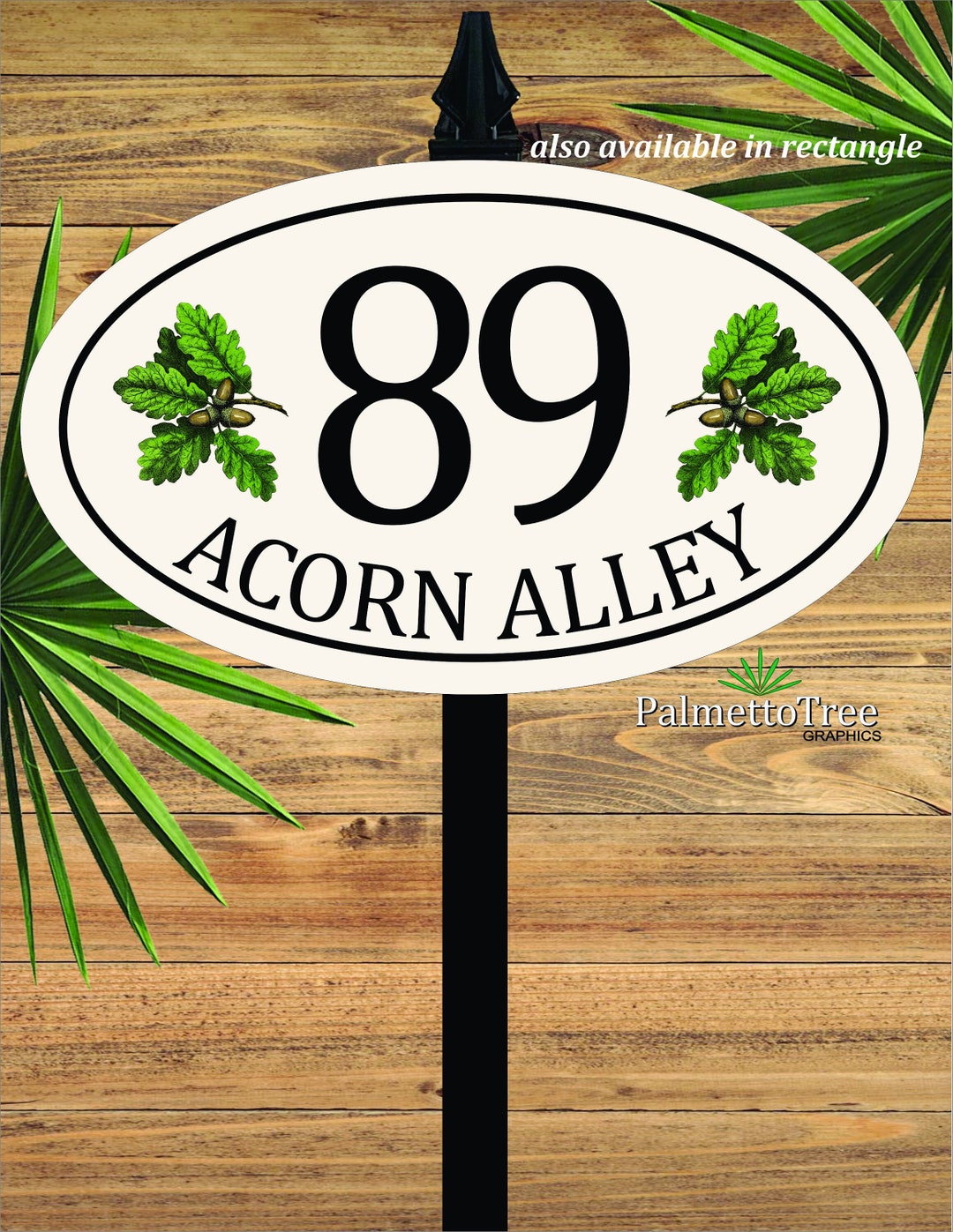 Address Sign Acorn Themed With Stake - Etsy