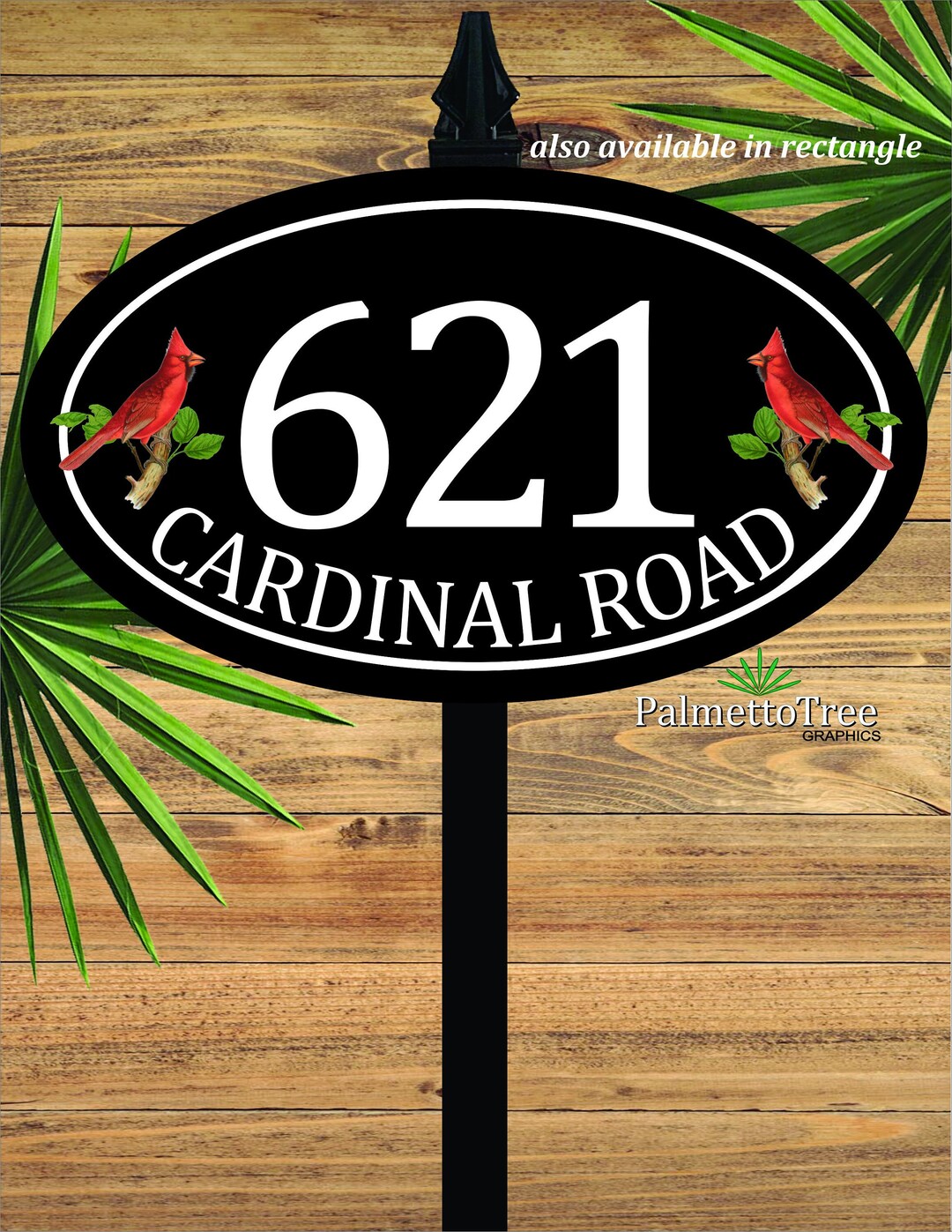 Address Sign Cardinal Themed With Stake - Etsy