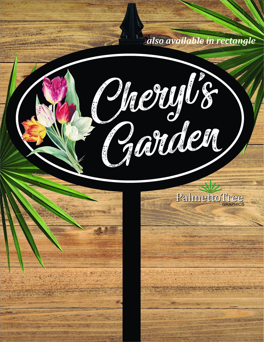 Garden Sign Tulip Themed With Stake - Etsy