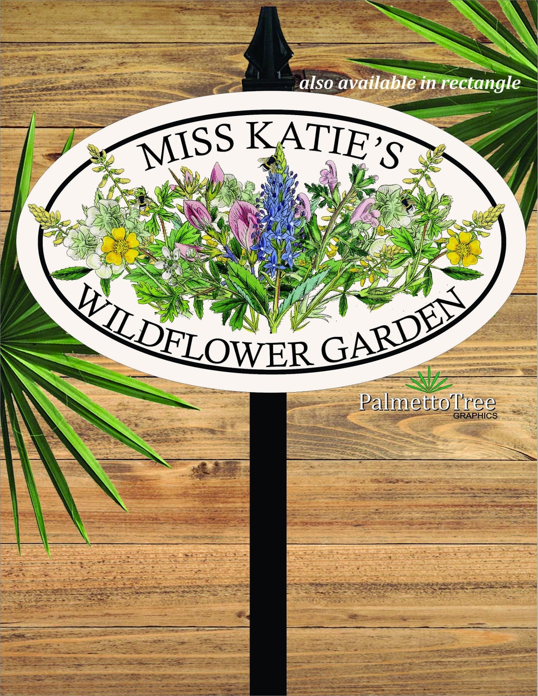 Garden Sign Wildflower Themed With Stake - Etsy