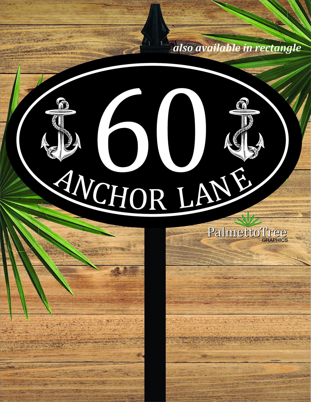 Address Sign Anchor Themed With Stake - Etsy