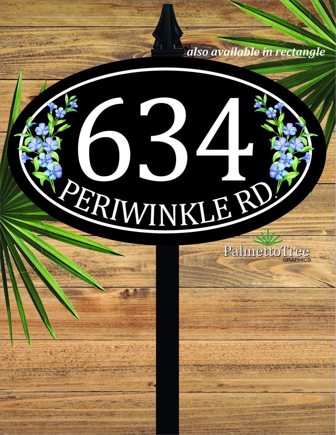 Address Sign Periwinkle Themed With Stake - Etsy