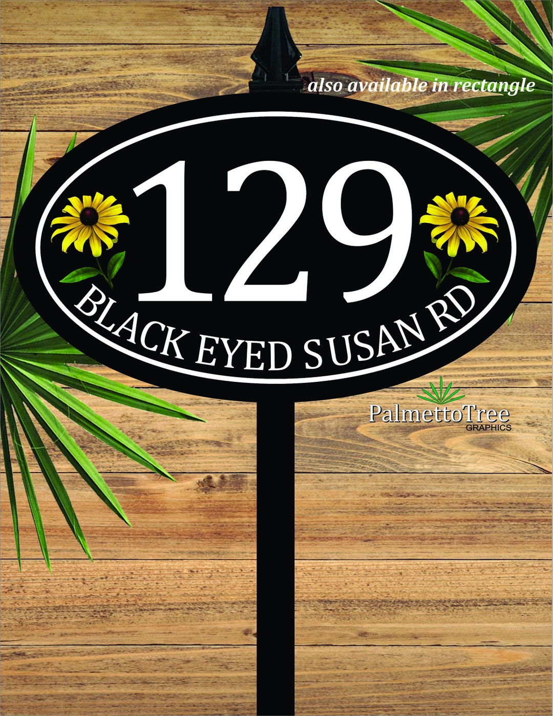 Address Sign Black Eyed Susan Themed With Stake - Etsy