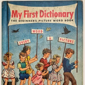Vintage 1948 My FIRST DICTIONARY Adorable Childrens | Etsy