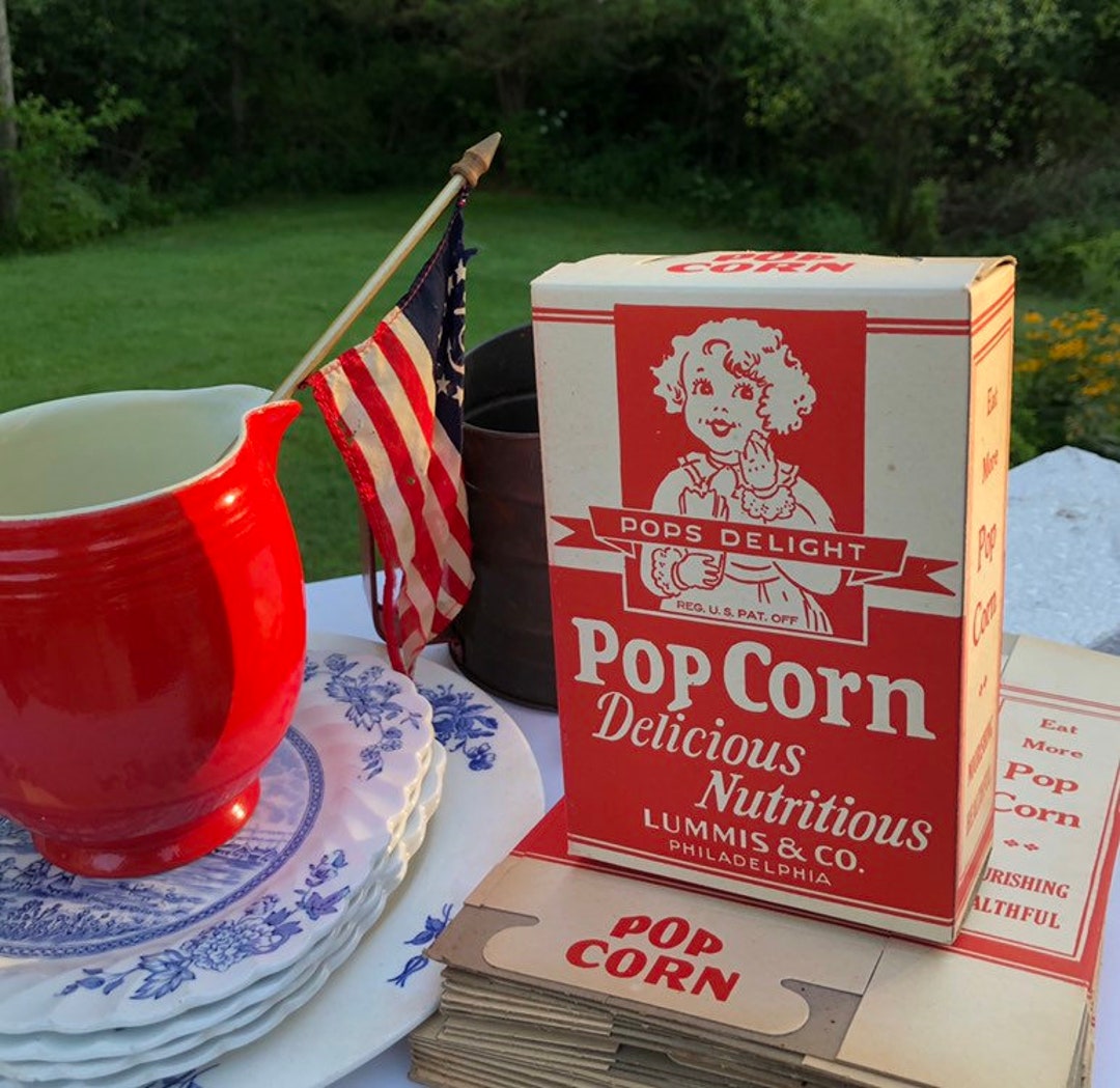 4 Original Vintage 1940s POPCORN Boxes New Old Stock Darling Vintage ...