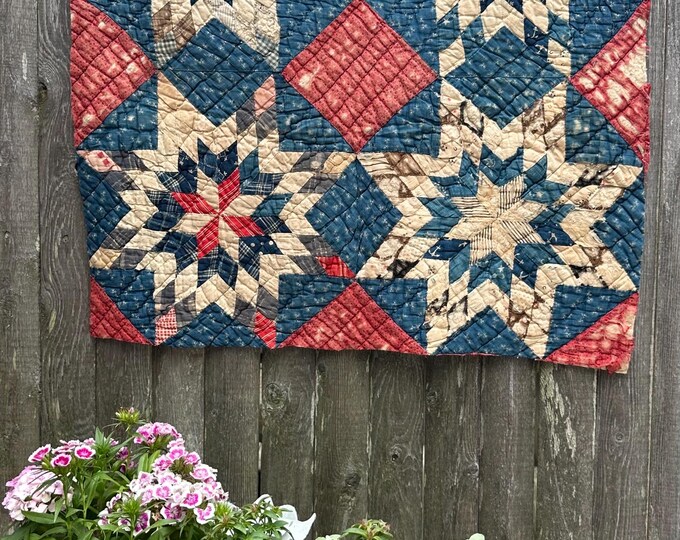Large Antique Quilt Cutter Piece - Table Runner or for Crafting ...