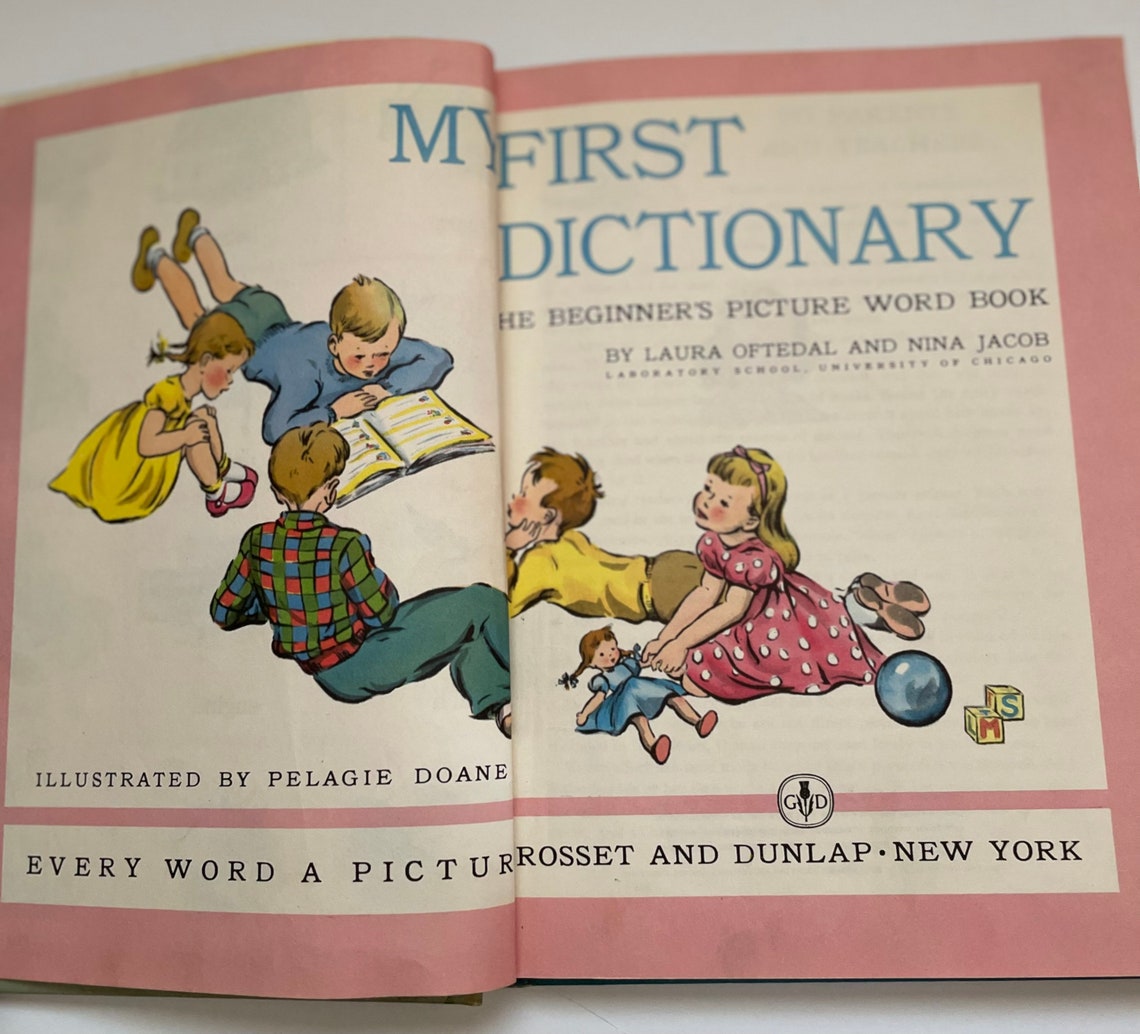 Vintage 1948 My FIRST DICTIONARY Adorable Childrens | Etsy