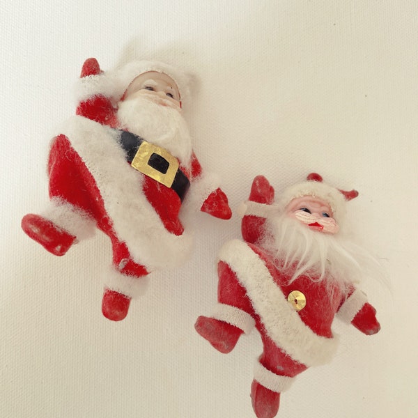 Flocked Santa - Etsy