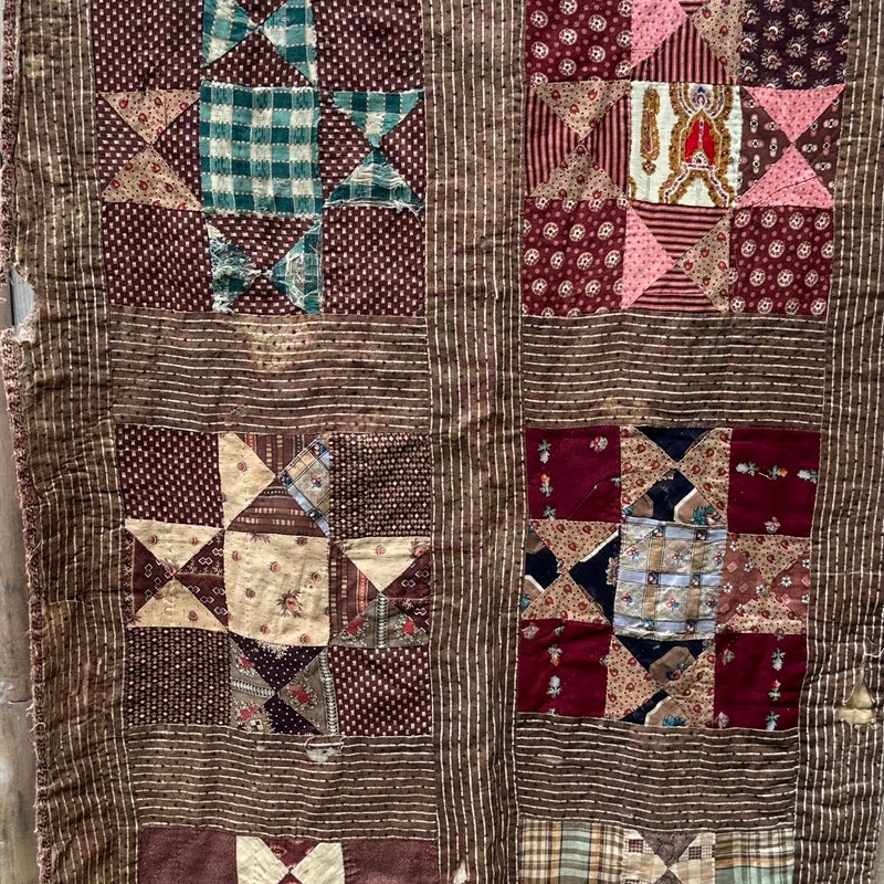 Primitive Quilt - Etsy