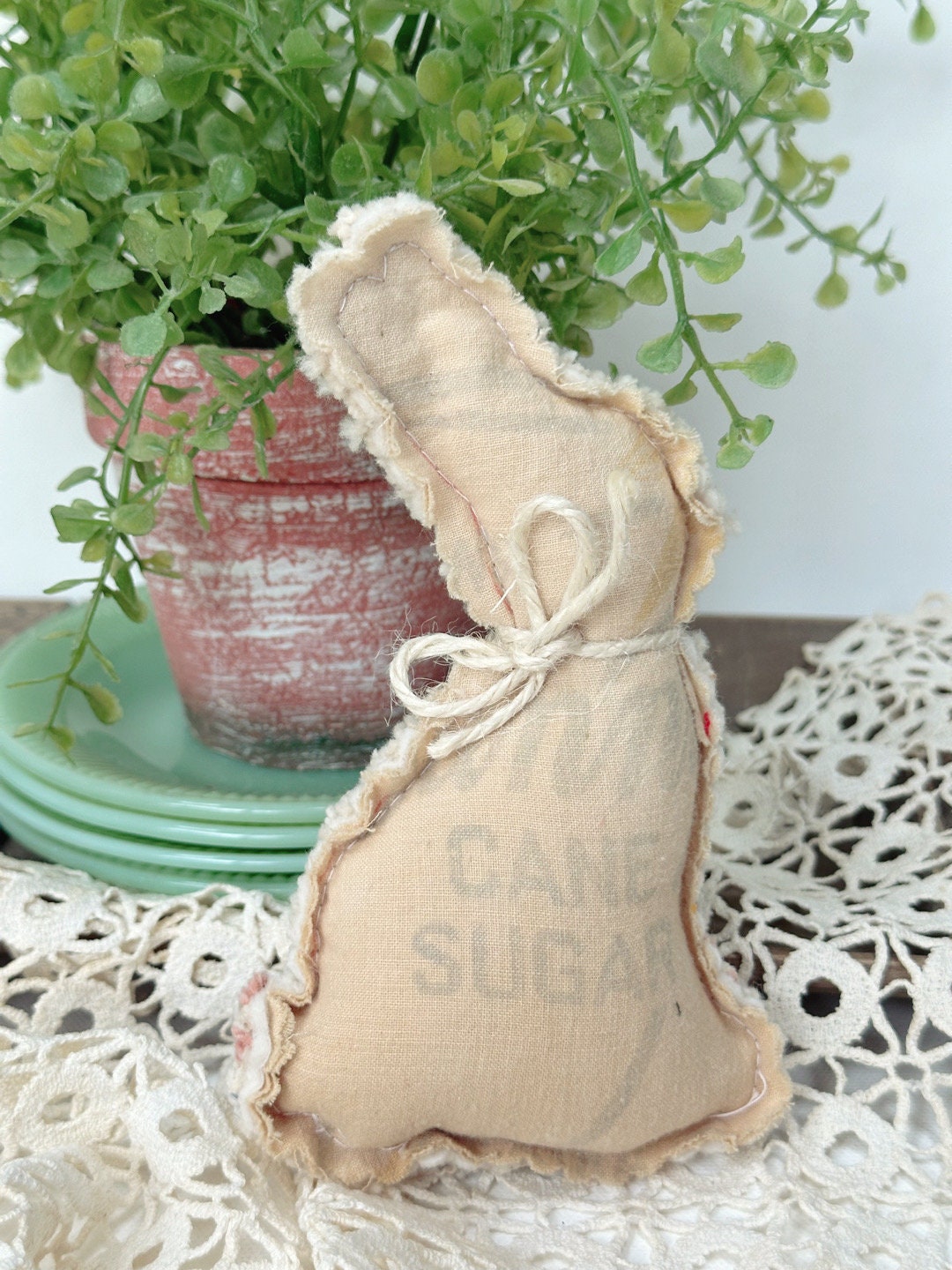 Vintage Sugar Sack Bunny Antique Sugar Bag Grainsack Authentic ...