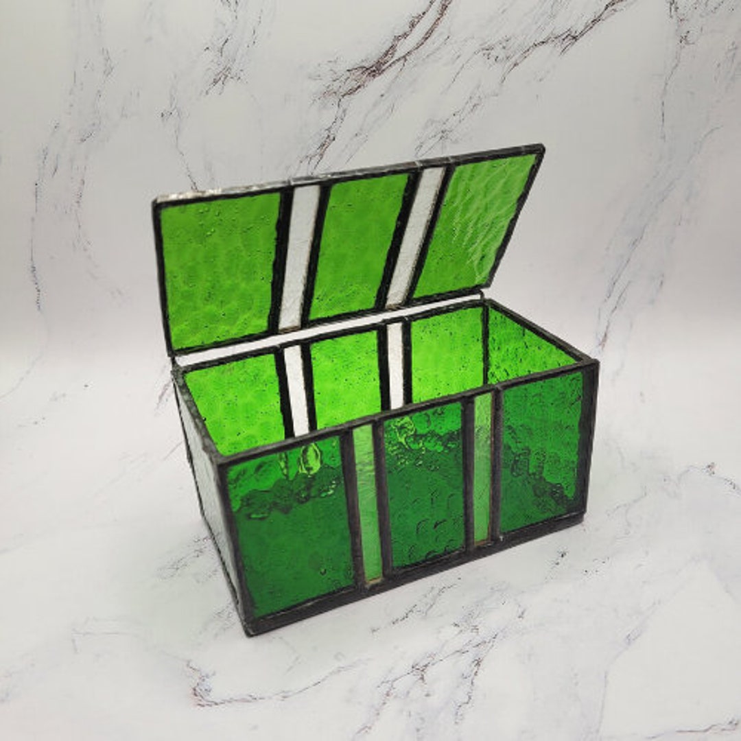 Glass Box, Functional Stained Glass, Stained Glass Box, Jewelry Box - Etsy
