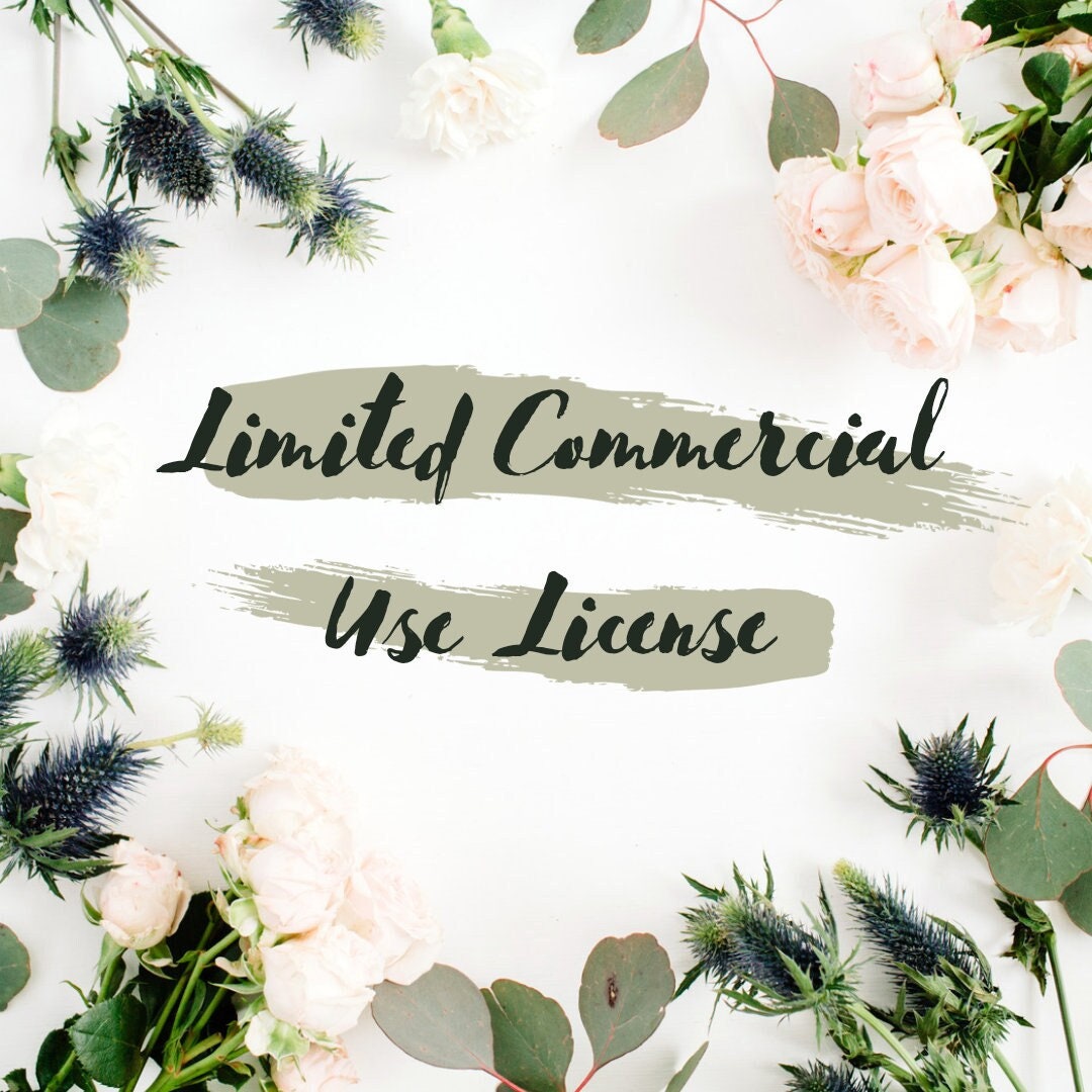 Limited Commercial Use License for One Digital .SVG File - Individual ...