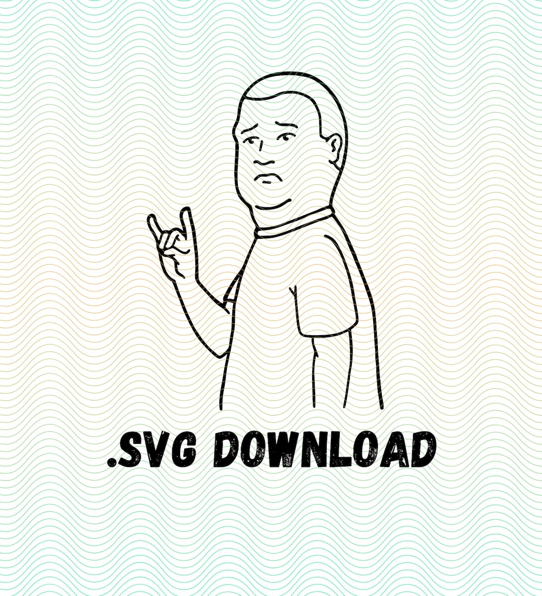Bobby Hill Svg, King of the Hill Svg, Bobby Hill Devil Horns! Cricut ...
