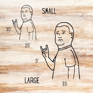 Bobby Hill Devil Horns Sticker, King of the Hill Sticker, Devil Horns ...