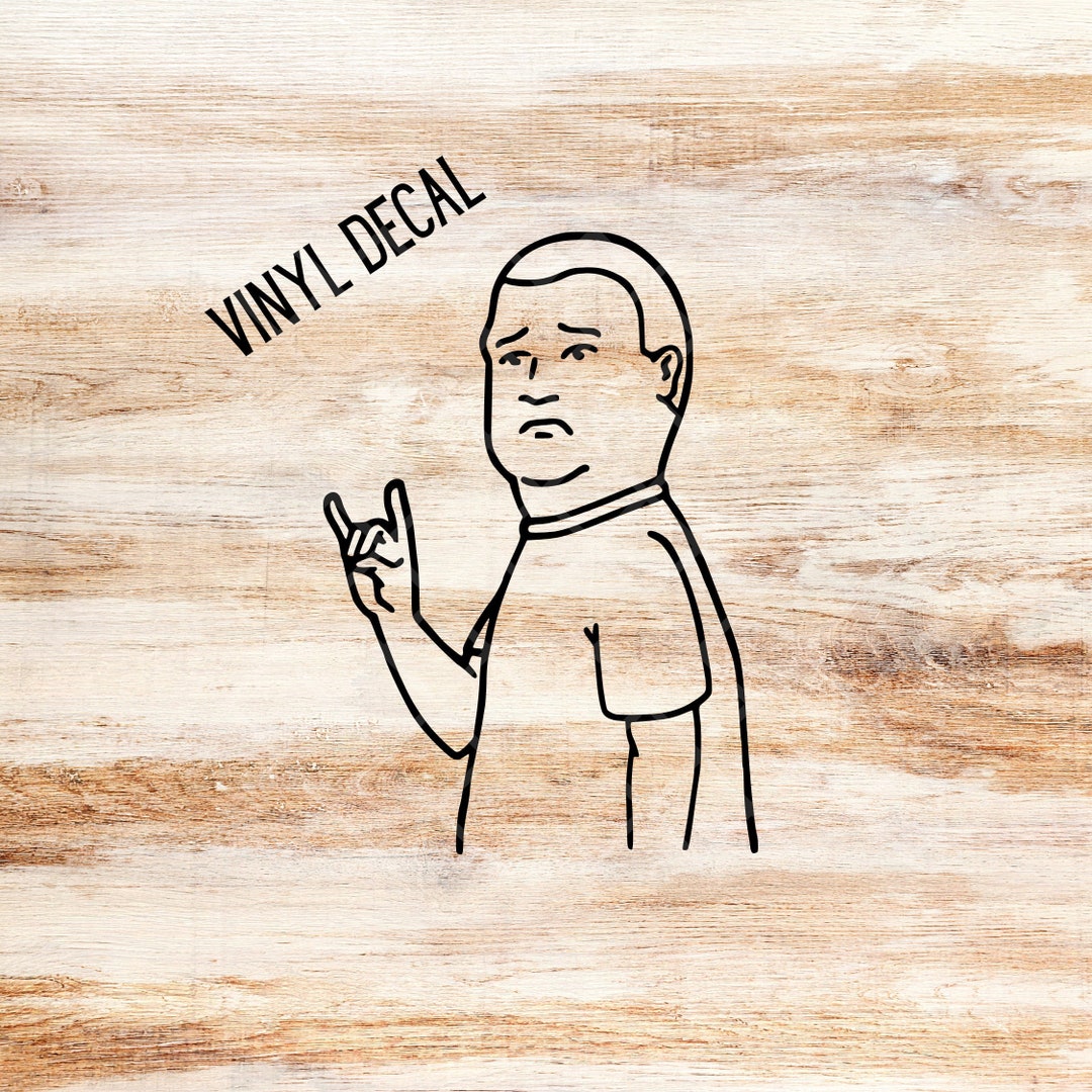 Bobby Hill Devil Horns Sticker, King of the Hill Sticker, Devil Horns ...
