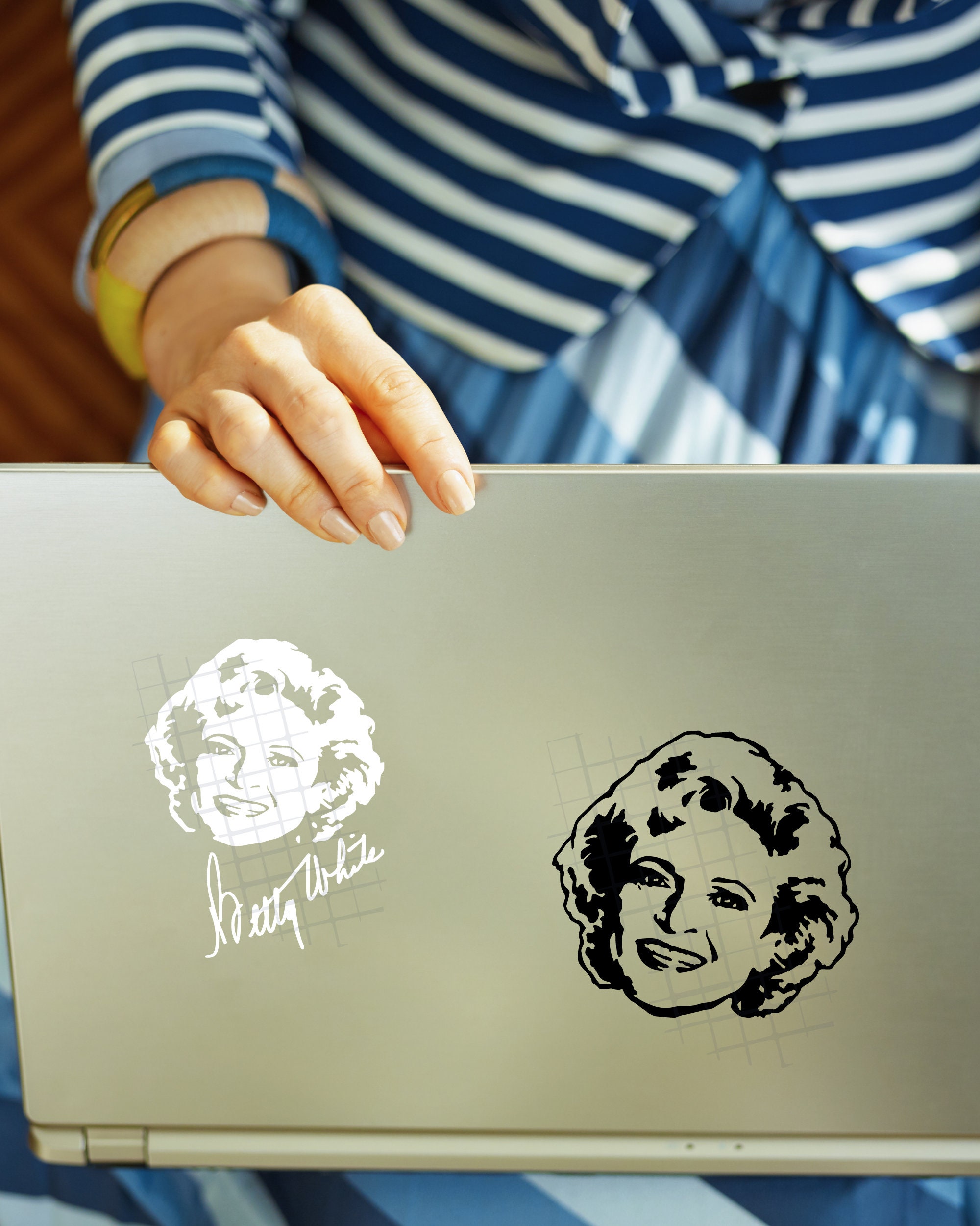 Betty White Signature Decal Betty White Portrait Decal | Etsy