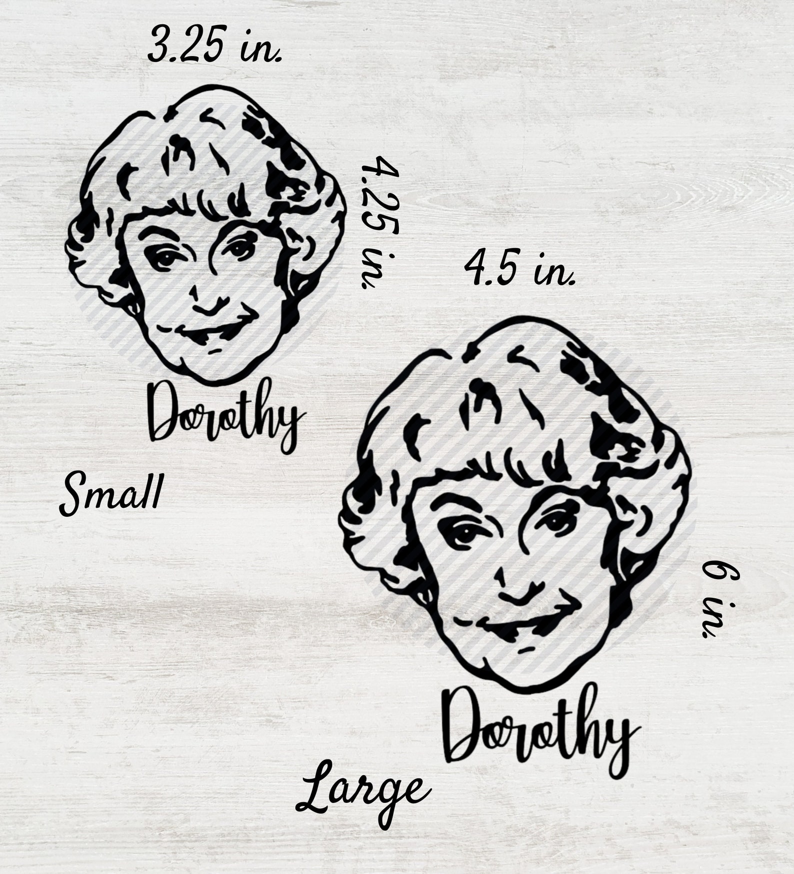 Golden Girls W/ Names Decals, Golden Girls Decals, Girls Night, Wine ...