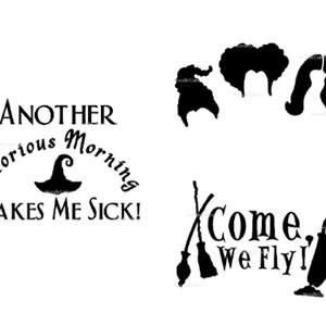 Hocus Pocus Vinyl Stickers, Vinyl Decals, Laptop Decals, Water Bottle ...