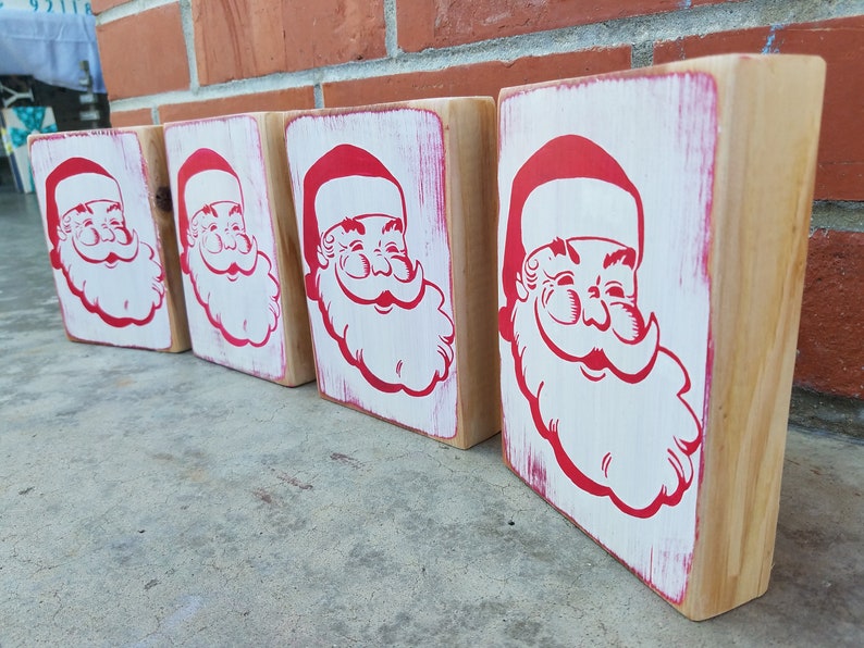 Santa Sign Santa Face Sign Vintage Santa Face Sign | Etsy