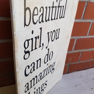 Wood Sign Wood Art Wood Decor Home Decor Beautiful Girl - Etsy