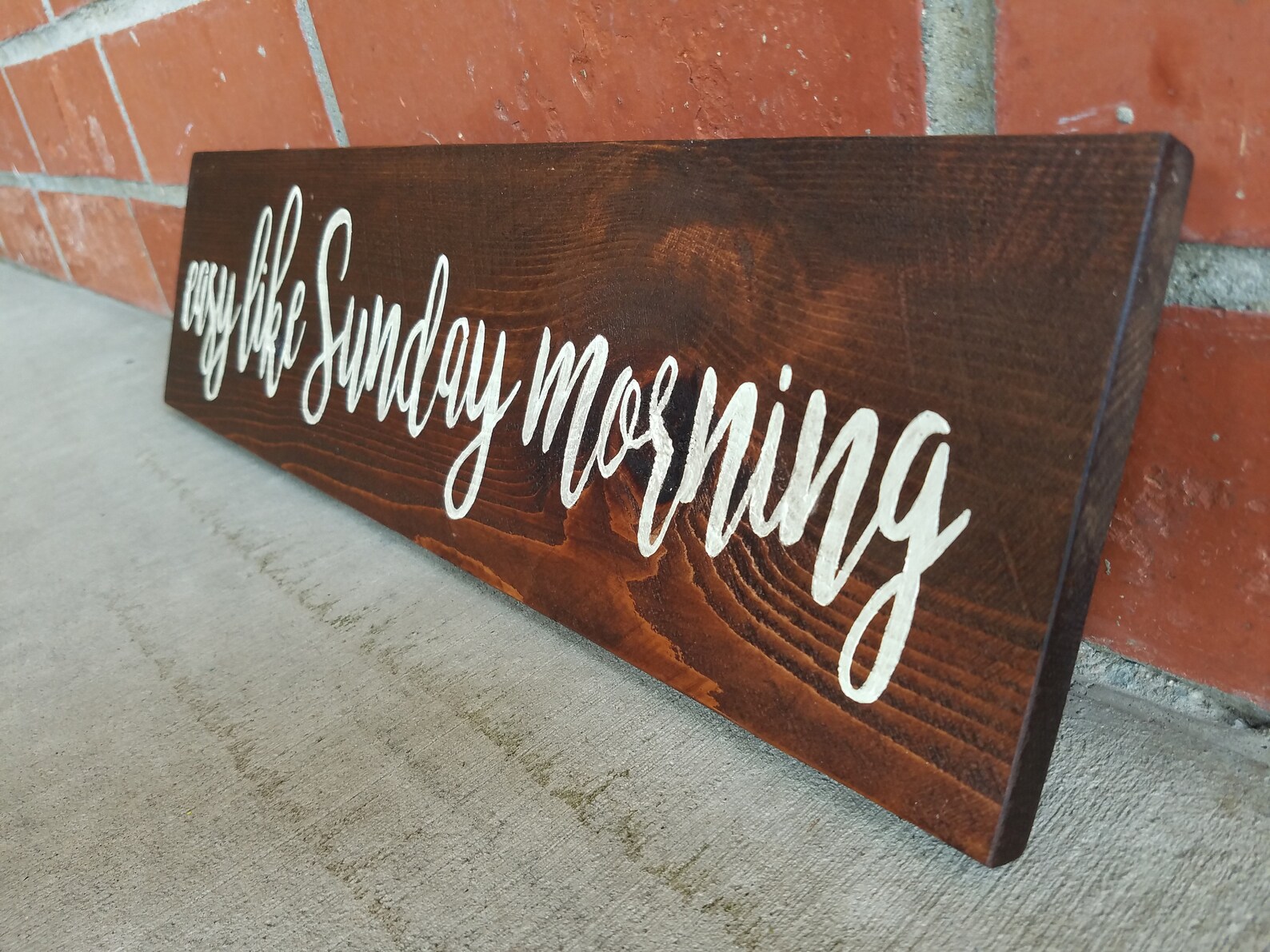 Easy Like Sunday Morning Sign Home Decor Wood Sign Handmade - Etsy