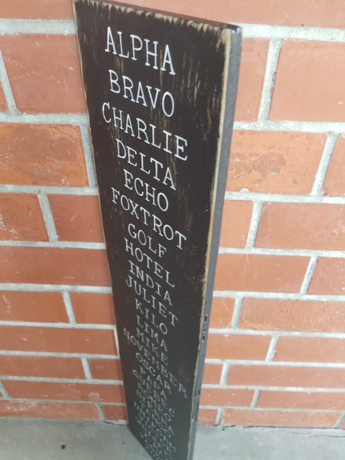 Wood Sign Wood Art Wood Decor Military Alphabet Military - Etsy